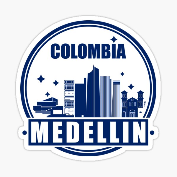 "Medellin Colombia Sticker" Sticker for Sale by Timcito | Redbubble