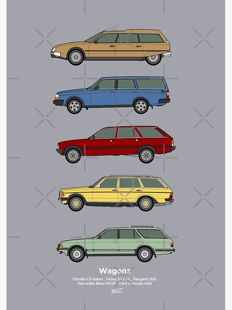 "Wagonz (Large Estate) classic car collection" Poster by ...