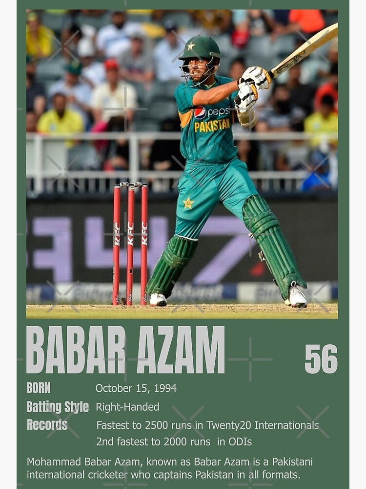 "King Babar Azam | Pakistani Cricketer | Pakistan Cricket Team" Poster ...