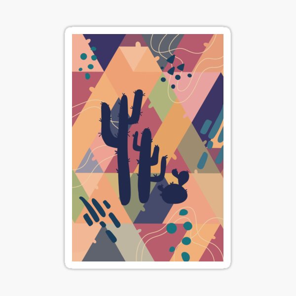 "Cactus design in mexican style" Sticker for Sale by vianahline | Redbubble