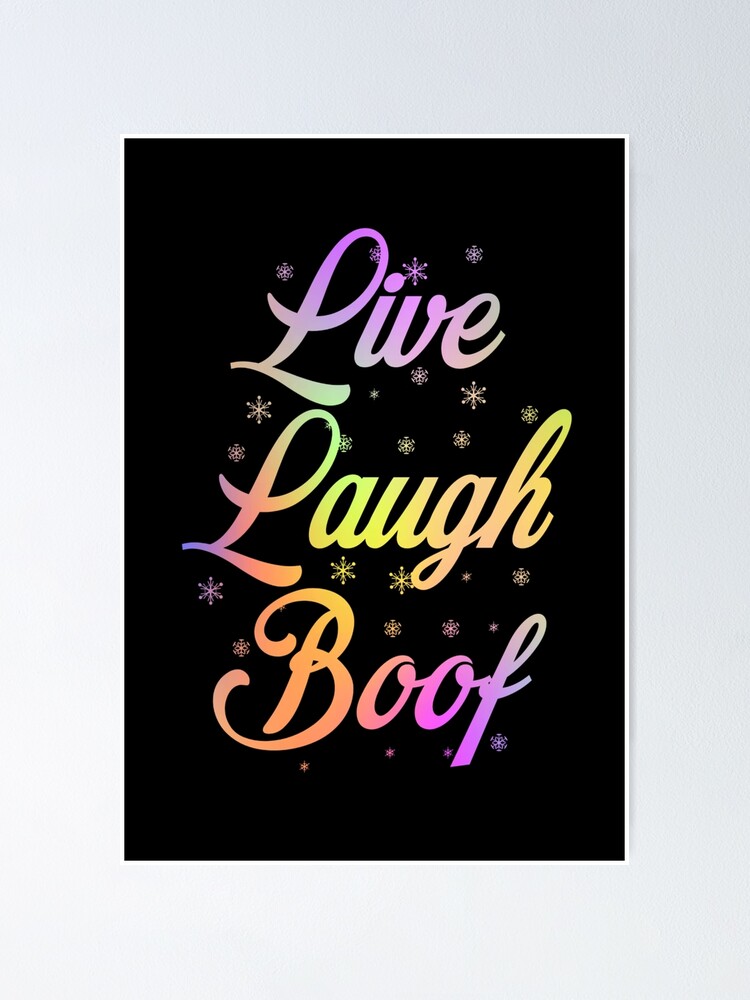 "Live Laugh Boof - Bunte Retro-Typografie | Lustige ironische Meme ...