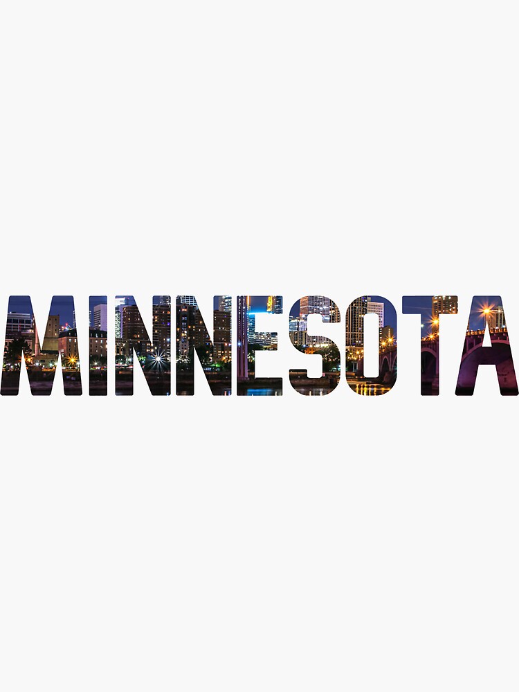 "Minnesota Iconic Scenery Logo" Sticker by 38thSeotember | Redbubble