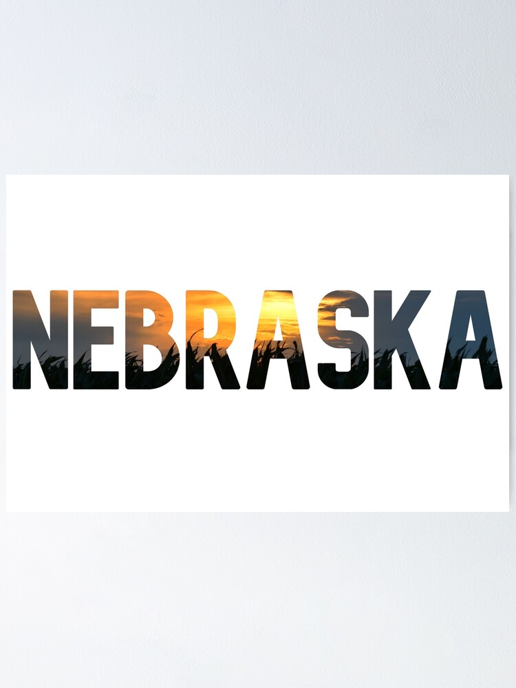 "Nebraska Iconic Scenery Logo" Poster for Sale by 38thSeotember | Redbubble