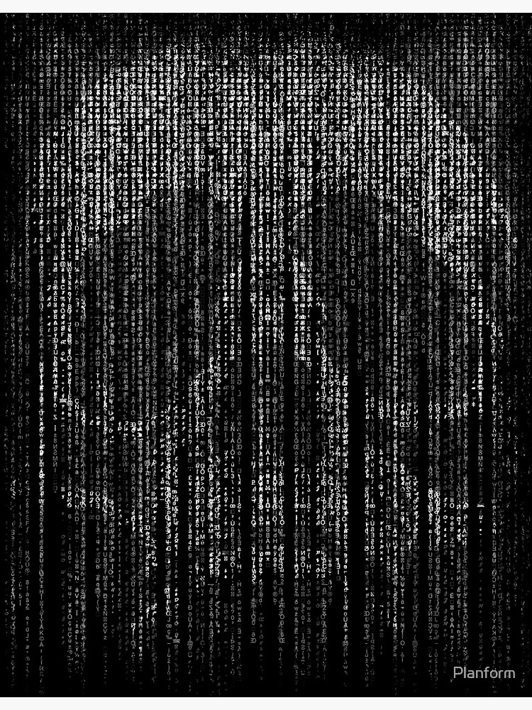 "Matrix Coded Skull" Sticker by Planform | Redbubble