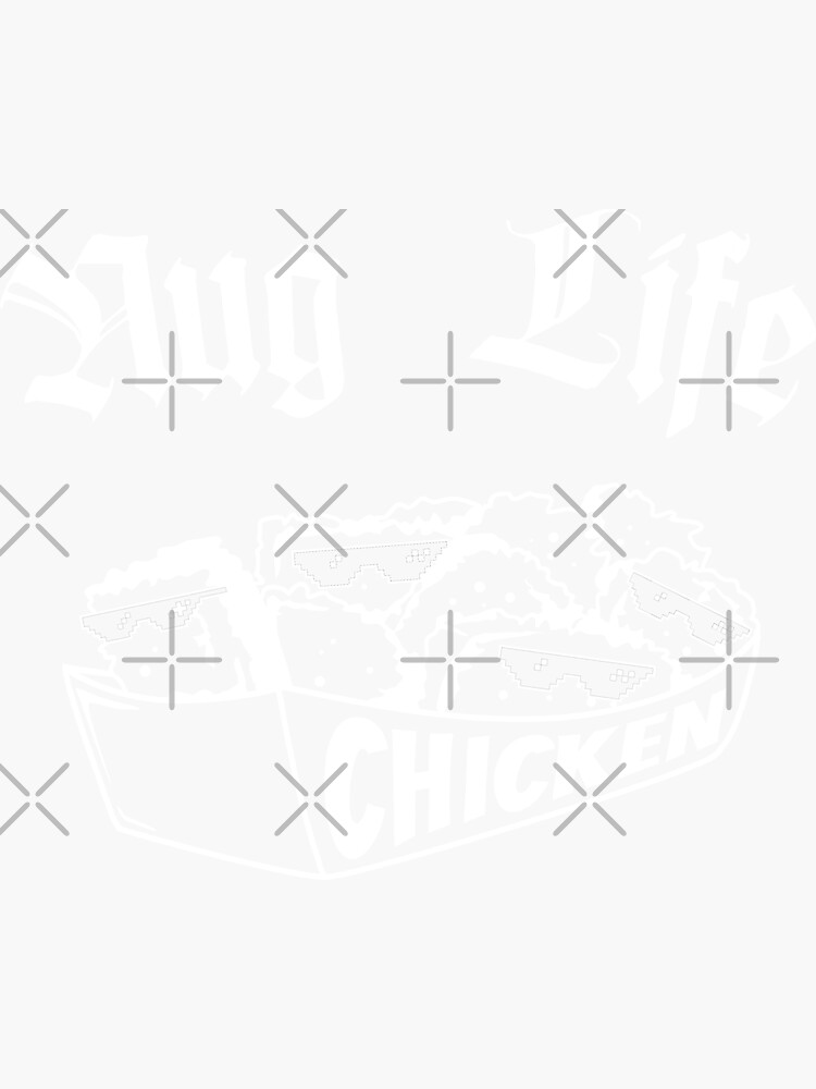 "Nug Life - Chicken Nugget" Sticker by 17Anons | Redbubble