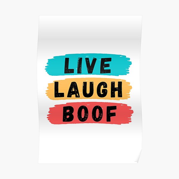 "Live Laugh Boof - Colorful Retro Typography | Funny Ironic Meme ...
