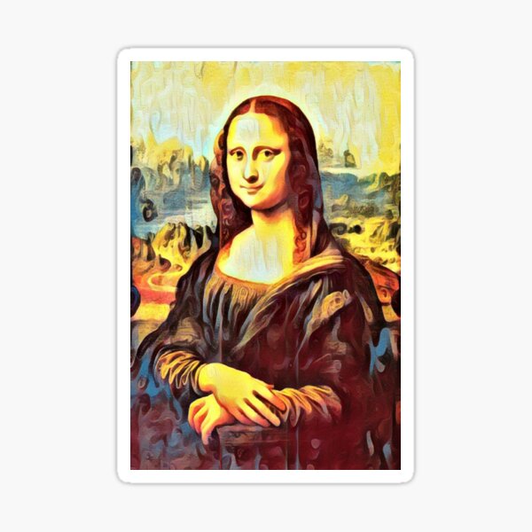 "beautiful mona lisa " Sticker by artfulhut | Redbubble