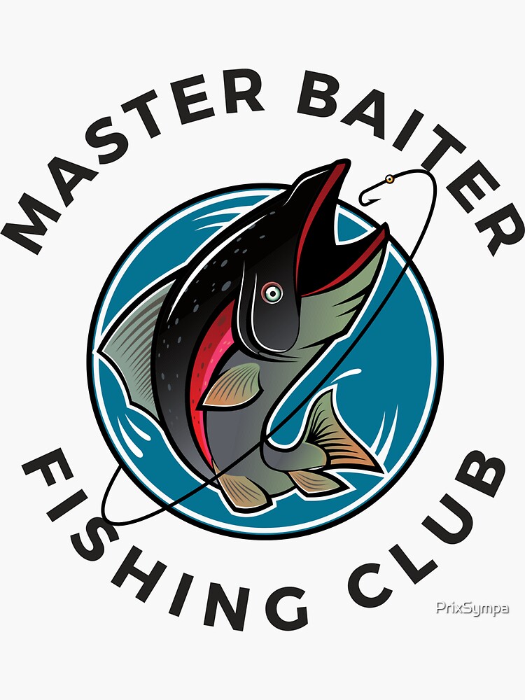 "Master Baiter Fishing,Fisherman Design" Sticker by PrixSympa | Redbubble