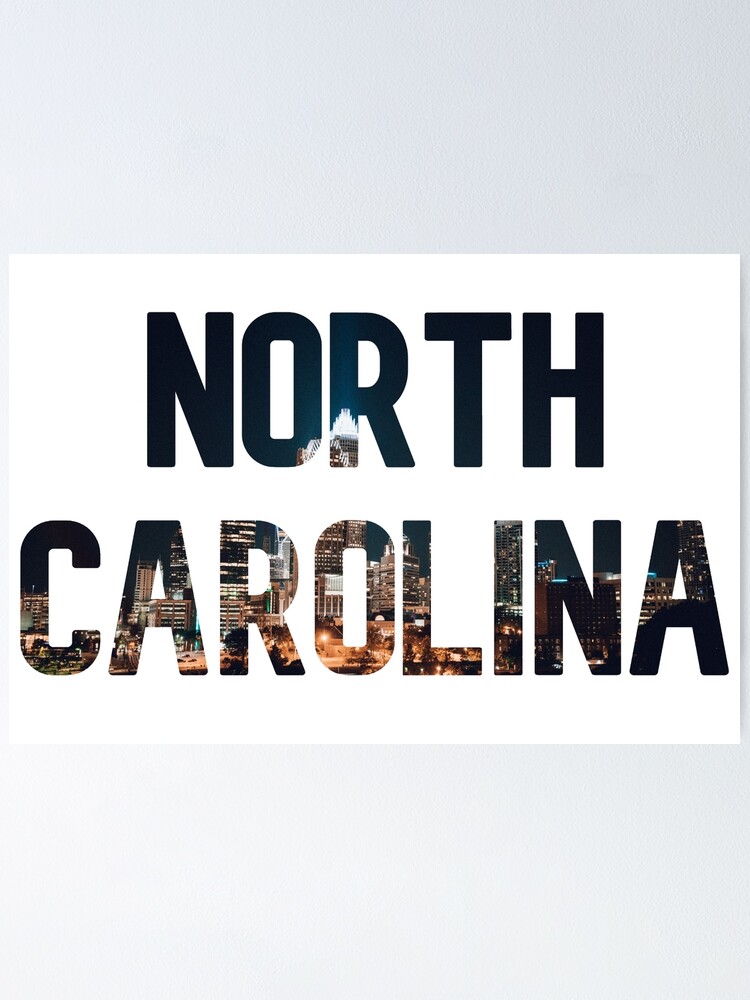 "North Carolina Iconic Scenery Logo" Poster for Sale by 38thSeotember ...