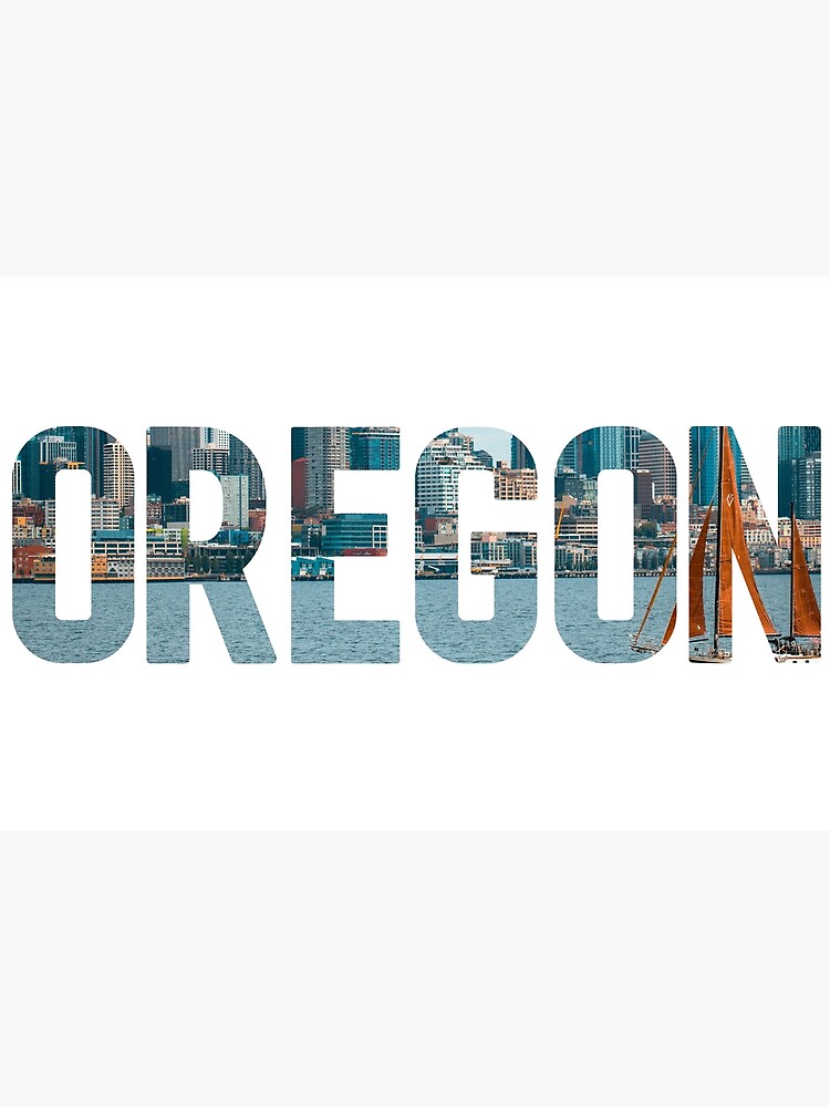 "Oregon Iconic Scenery Logo" Poster for Sale by 38thSeotember | Redbubble