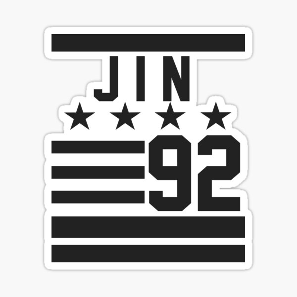 "BTS JIN 92" Sticker by dexta | Redbubble