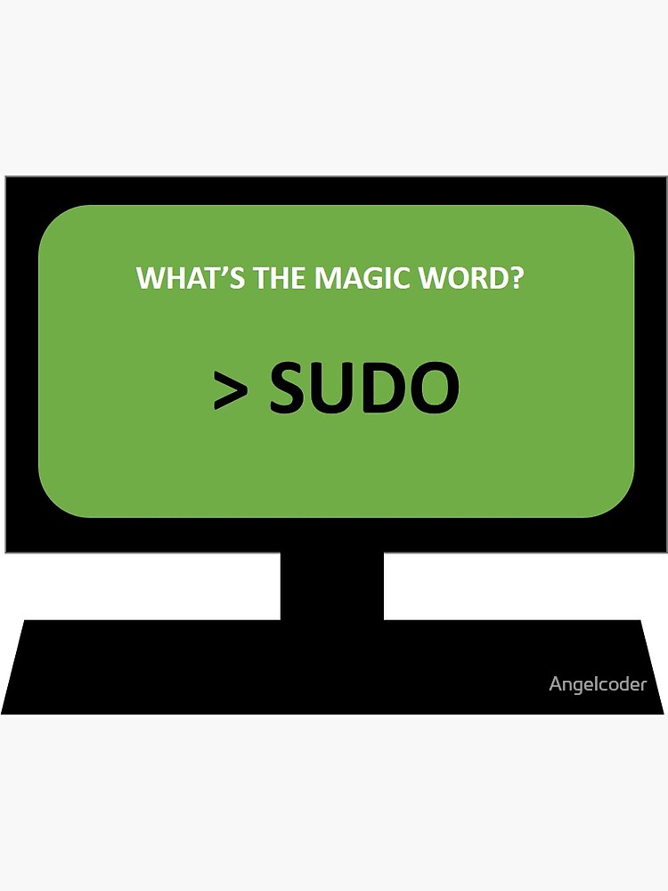 "SUDO LINUX" Sticker for Sale by Angelcoder | Redbubble