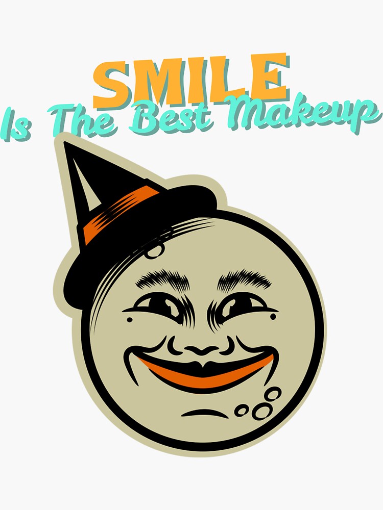 " Smile Is The Best Makeup" Sticker by Dbanksdesign | Redbubble