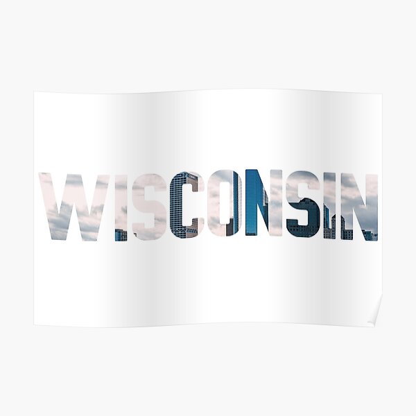 "Wisconsin Iconic Scenery Logo" Poster for Sale by 38thSeotember ...