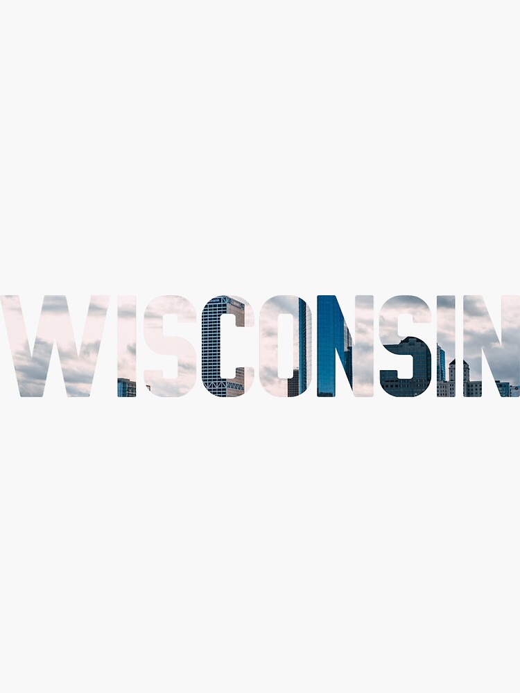 "Wisconsin Iconic Scenery Logo" Sticker for Sale by 38thSeotember ...