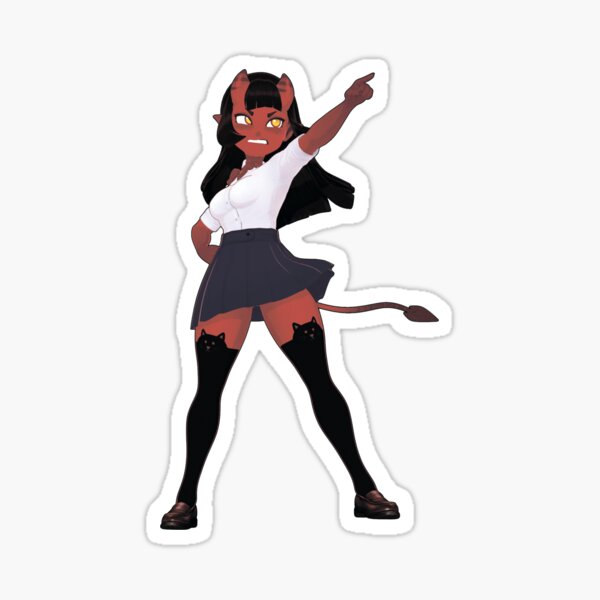 "Meru the Succubus" Sticker for Sale by UBlueDuck | Redbubble