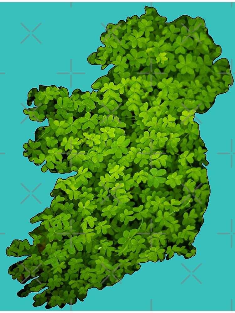 "Shamrock map of Ireland" Poster for Sale by lostcauseblue | Redbubble