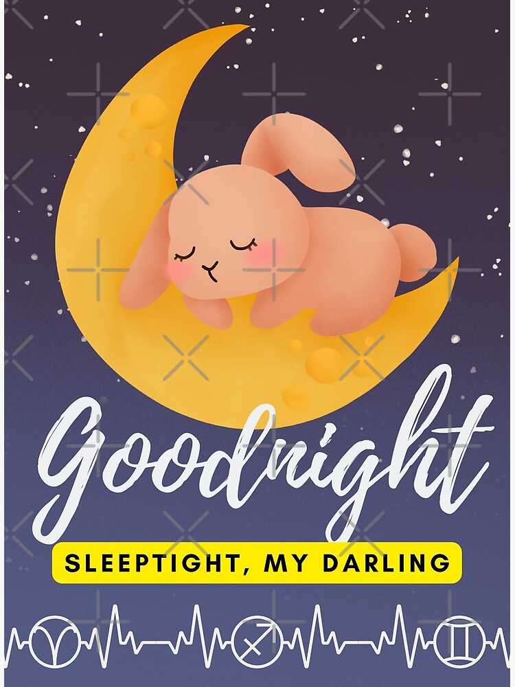 "Good night, sleep tight my darling || cute bunny sleeping || cute ...