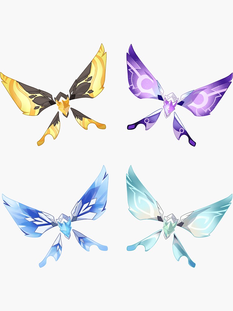 "Genshin Impact Crystalfly Sticker Pack" Sticker for Sale by ...