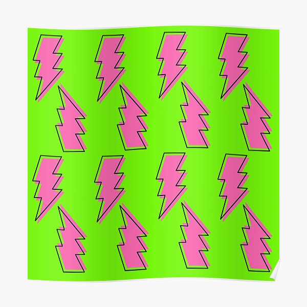 "80’s Baby Lightning BoltZ" Poster for Sale by DiaperedFancy | Redbubble