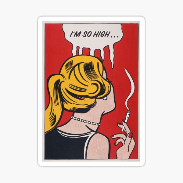 "Smoking girl pop art" Sticker by zummi | Redbubble