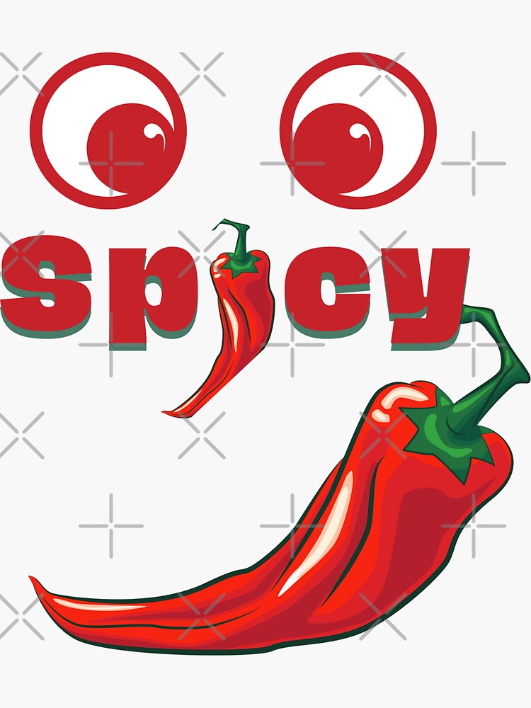 "Extreme Spicy (Chili) Hot cool expression" Sticker by AbramStudio ...