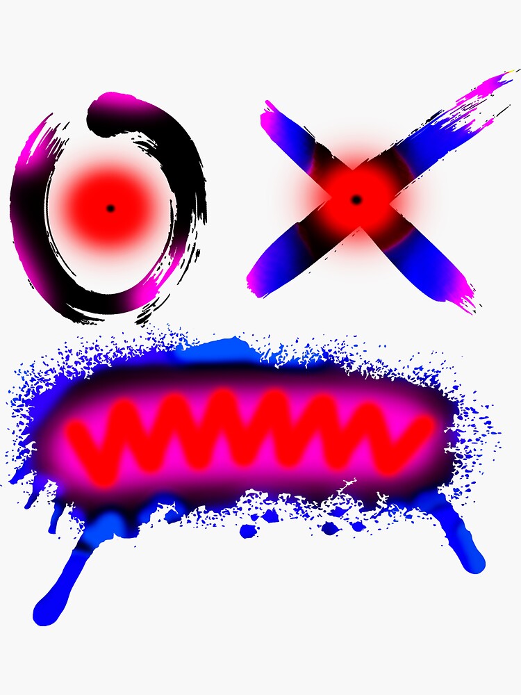 "A Smile In Neon Colors, Smile, Neon, Evil, Multicolored,#4." Sticker ...