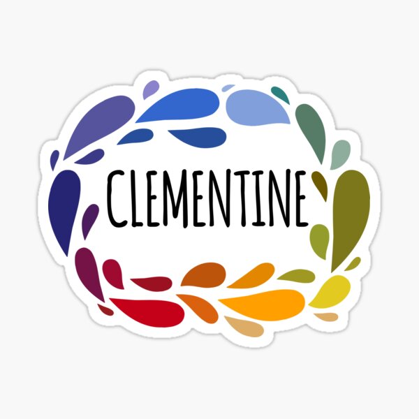 "Clementine Name Cute Colorful Gift Named Clementine" Sticker by ...