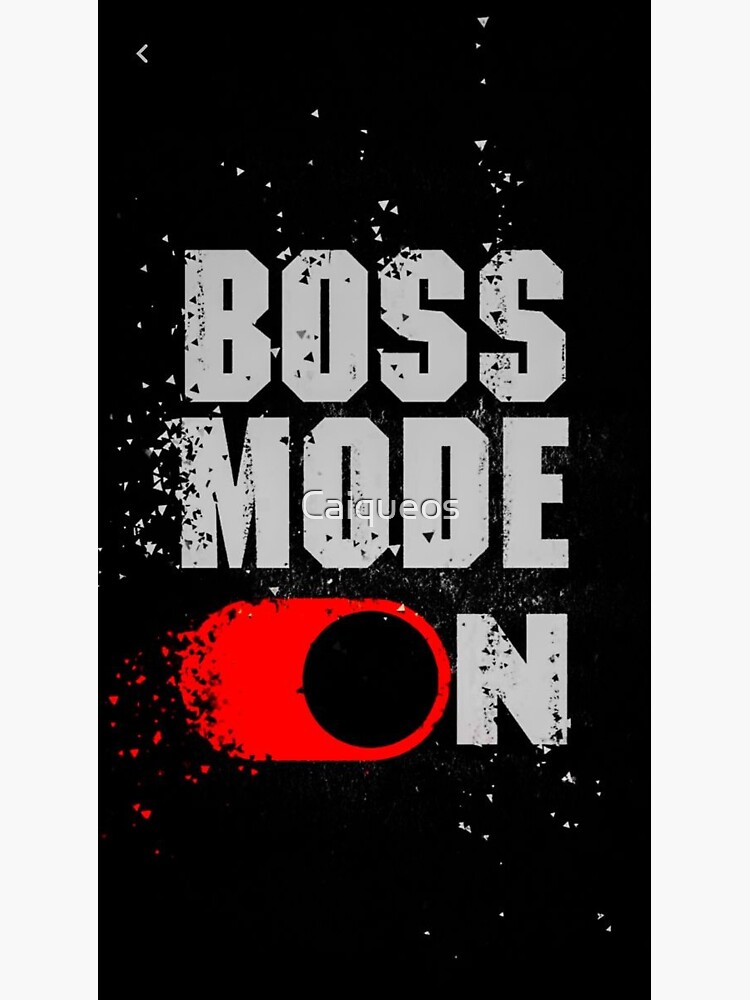 "Boss Mode On" Sticker by Caiqueos | Redbubble