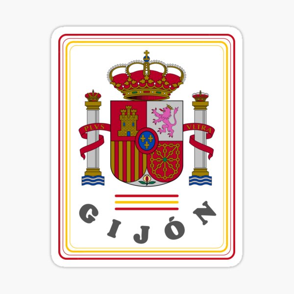 "City of Gijón Spain" Sticker by FedSherDesign | Redbubble