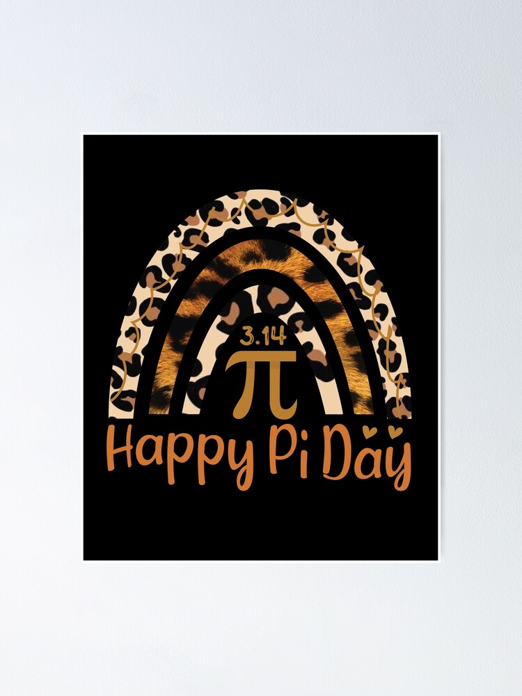 "Happy Pi Day Mathematic Math Teacher Leopard Rainbow, Funny Math ...