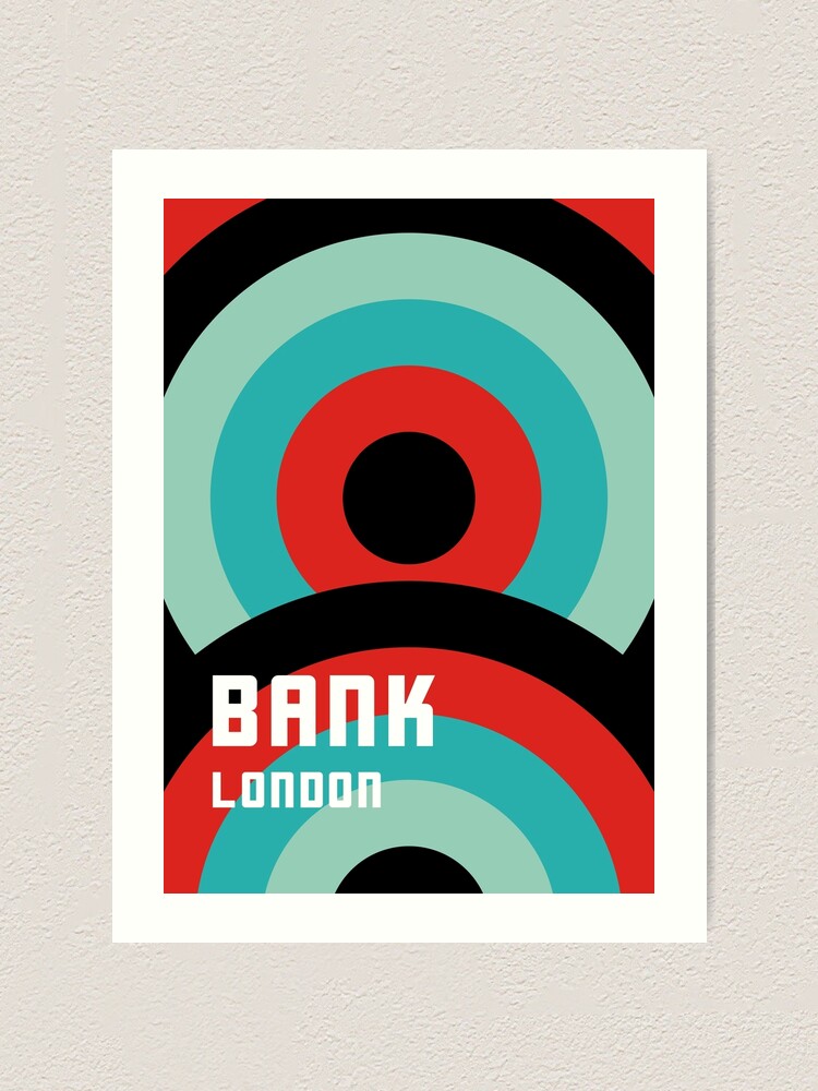 "Bank underground and tube station London map" Art Print for Sale by ...