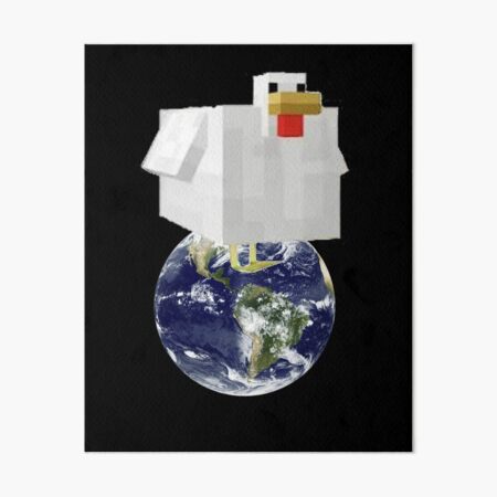 "fat minecraft chicken meme - funny gift for gamers" Art Board Print by ...