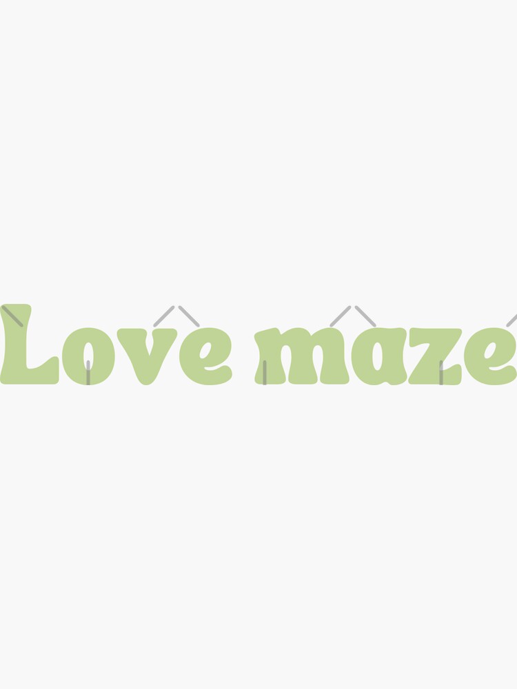"love maze" Sticker by fatiscreations | Redbubble