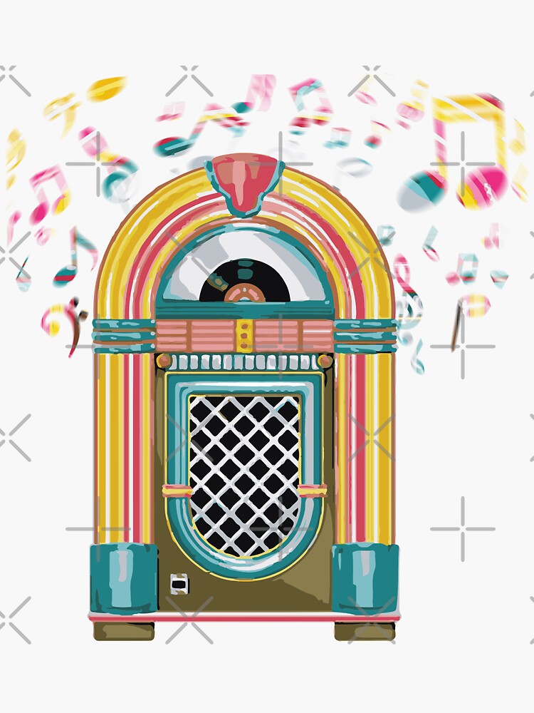 "Retro Jukebox" Sticker by hamzabll | Redbubble
