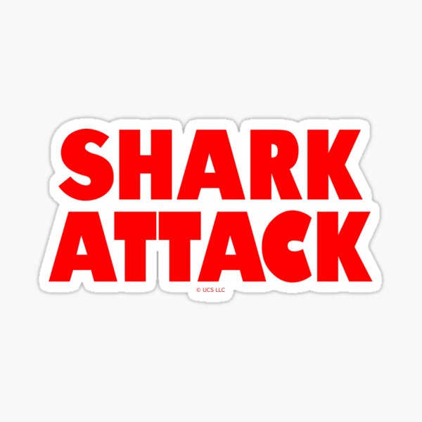 "SHARK ATTACK" Sticker by SPIDER55 | Redbubble