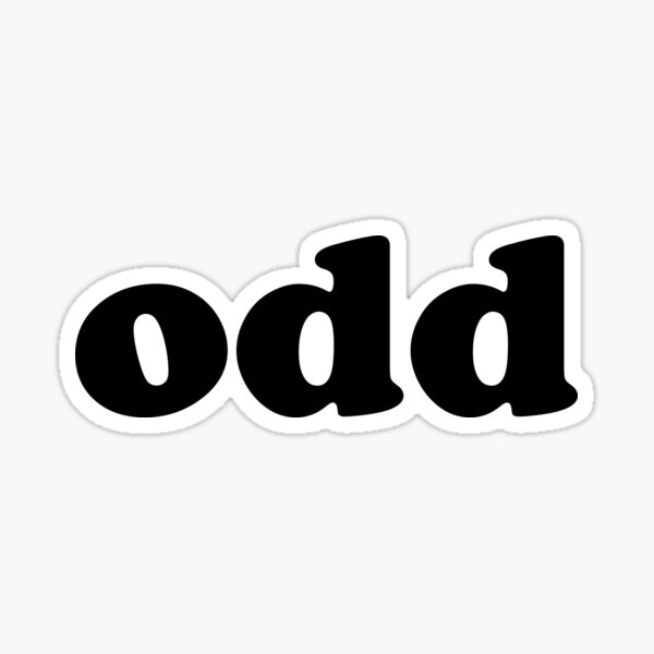 "Odd" Sticker by emocheeto | Redbubble