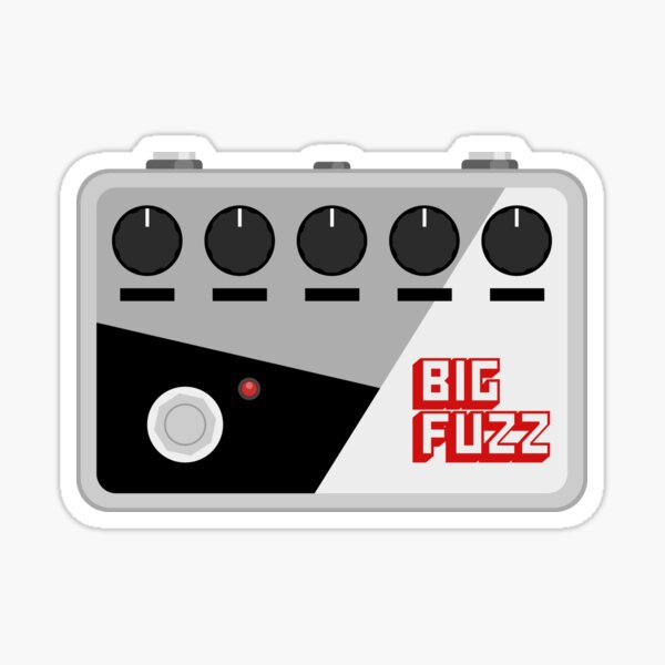 "Big Fuzz Pedal" Sticker for Sale by d13design | Redbubble