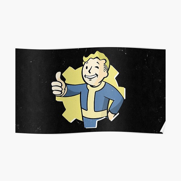 "Fallout New Vegas Vault Boy " Poster for Sale by Alfi-Red | Redbubble