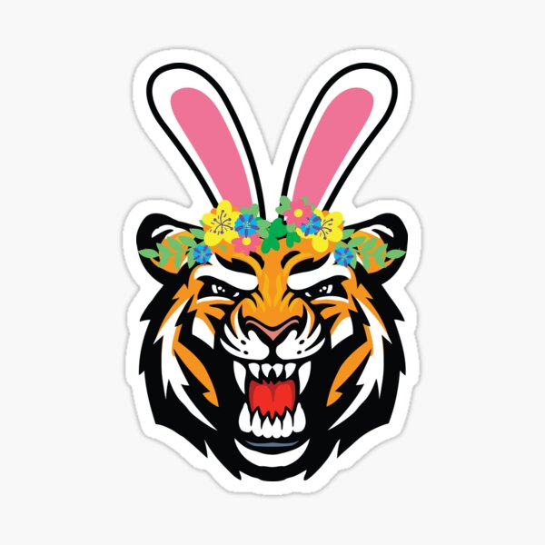 "Easter bunny tiger" Sticker by SweetLog | Redbubble