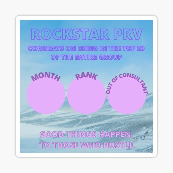 "Rockstar PRV scentsy independent consultant gift sticker" Sticker for ...