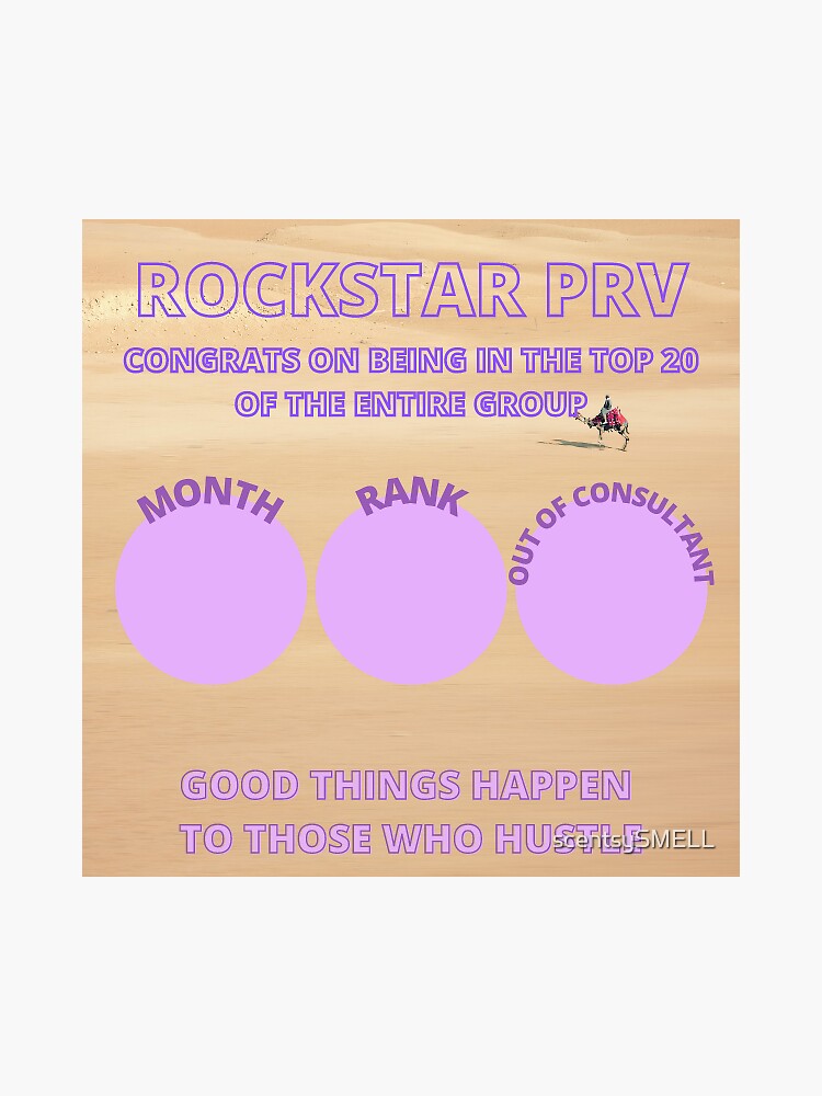 "Rockstar PRV scentsy independent consultant gift sticker" Sticker for ...