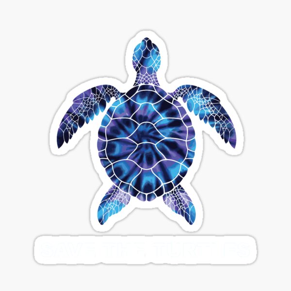 "Tie Dye Turtle Light Blue Save the Turtles vsco Aesthetic" Sticker for ...