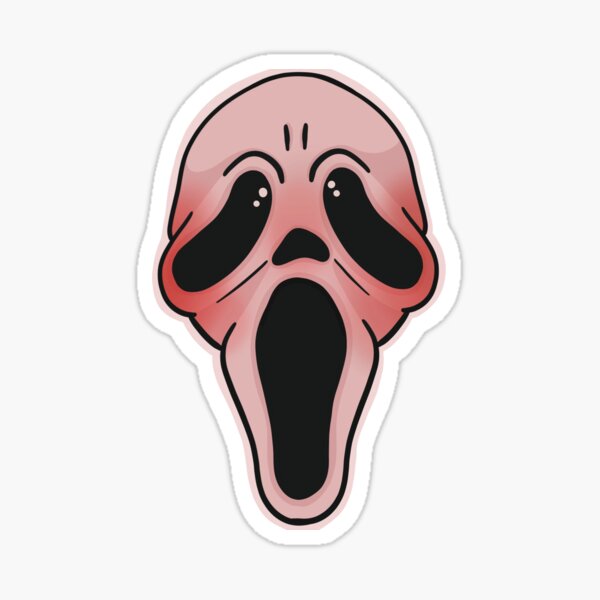 "Blushing Ghost Face " Sticker by XGoobee | Redbubble
