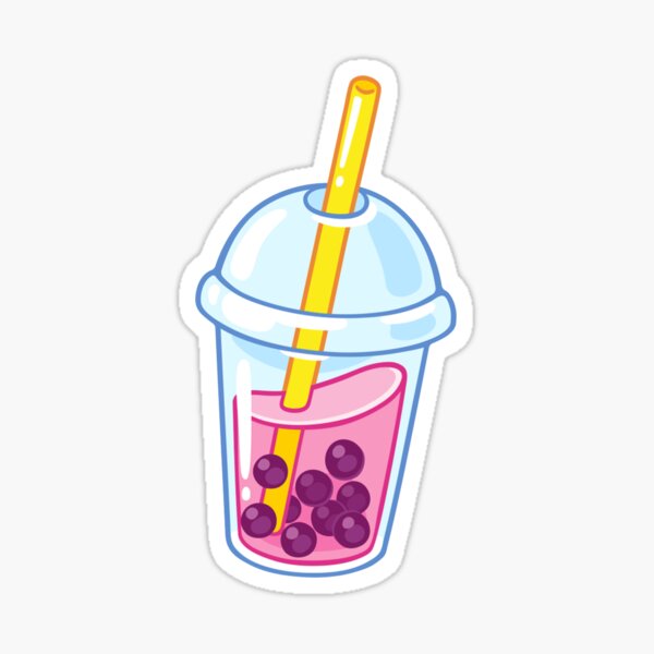 "Bubble Milk Tea Design" Sticker by BeachHouseArt | Redbubble