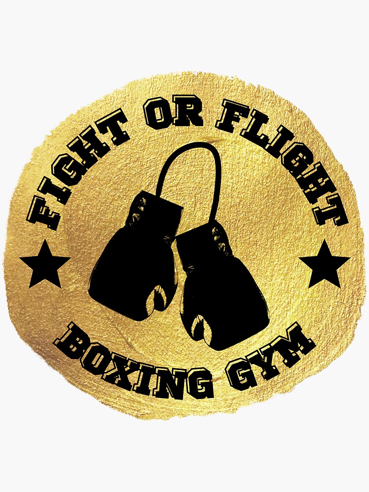 "Fight Or Flight Boxing Gym" Sticker by stevendubois5 | Redbubble