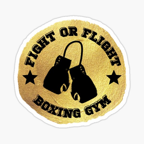 "Fight Or Flight Boxing Gym" Sticker by stevendubois5 | Redbubble