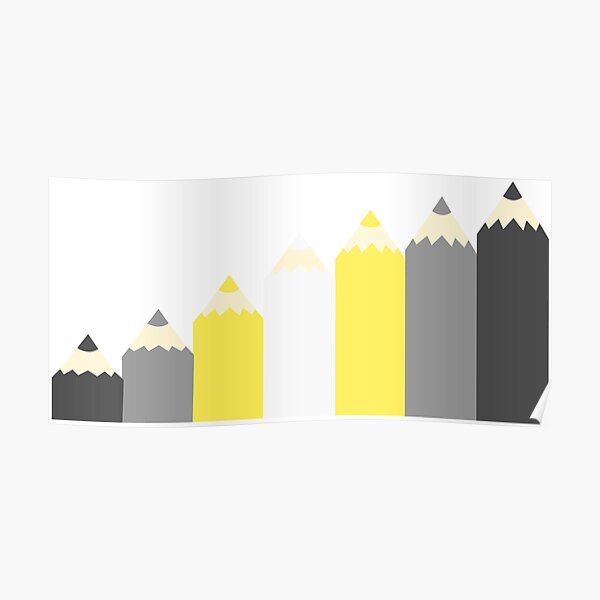 "Pencil Pride Flag Demigender" Poster for Sale by NJHredbubble | Redbubble