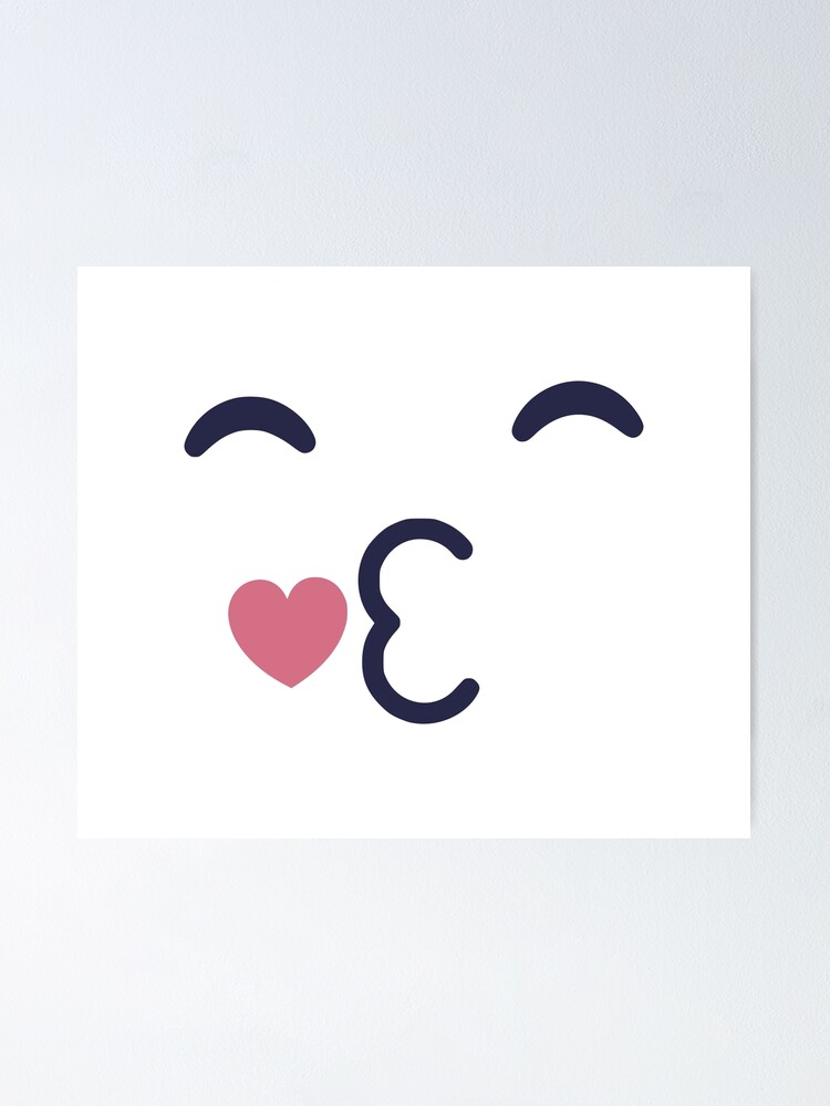 "Smiley kissy face kawaii" Poster for Sale by Nacerrr | Redbubble