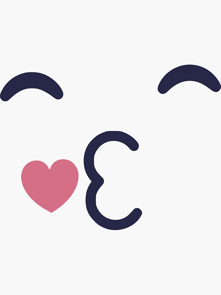 "Smiley kissy face kawaii" Sticker by Nacerrr | Redbubble